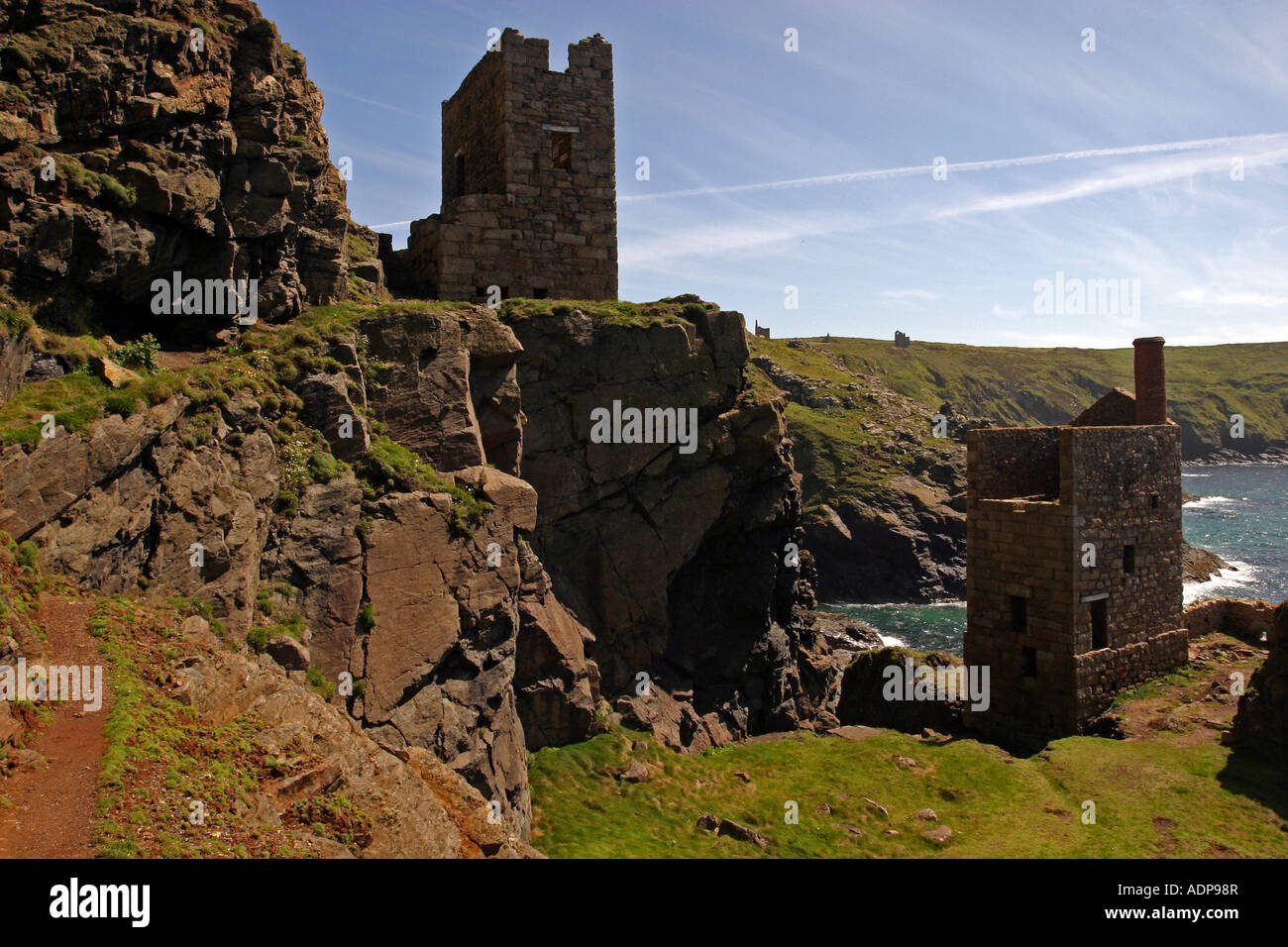 Crown engine houses Botallack Cornwall UK Stock Photo - Alamy