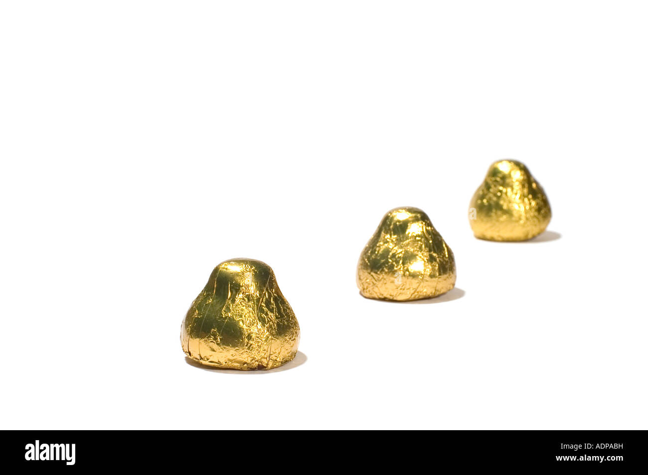 series object on white chocolate bonbon Stock Photo - Alamy