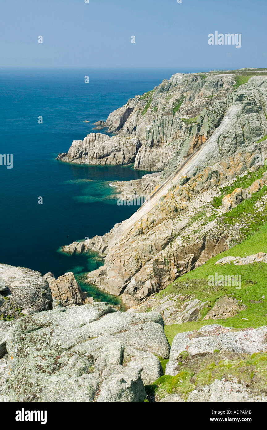 Lundy island sea cliff climb hi-res stock photography and images - Alamy