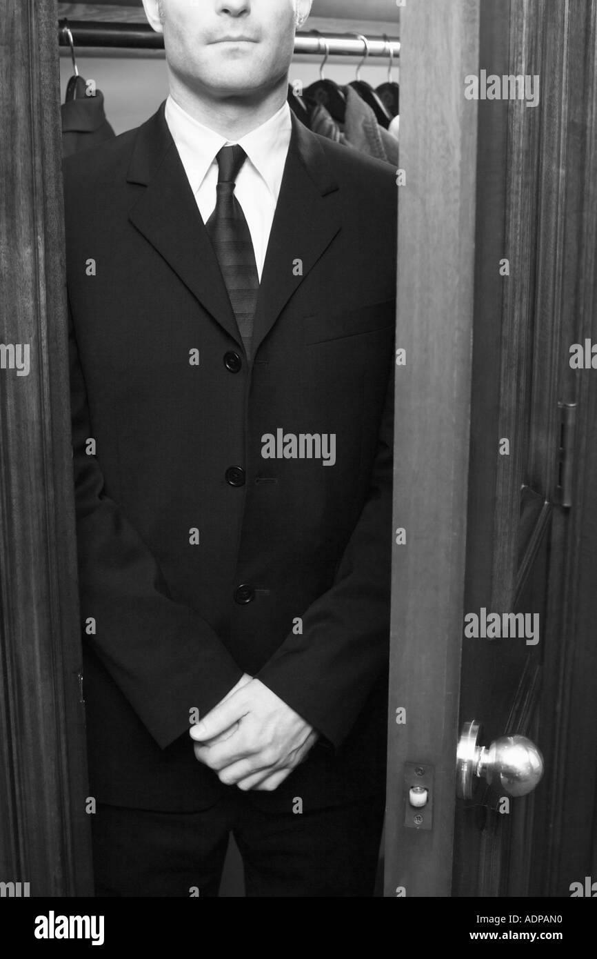 Closet door Black and White Stock Photos & Images - Alamy