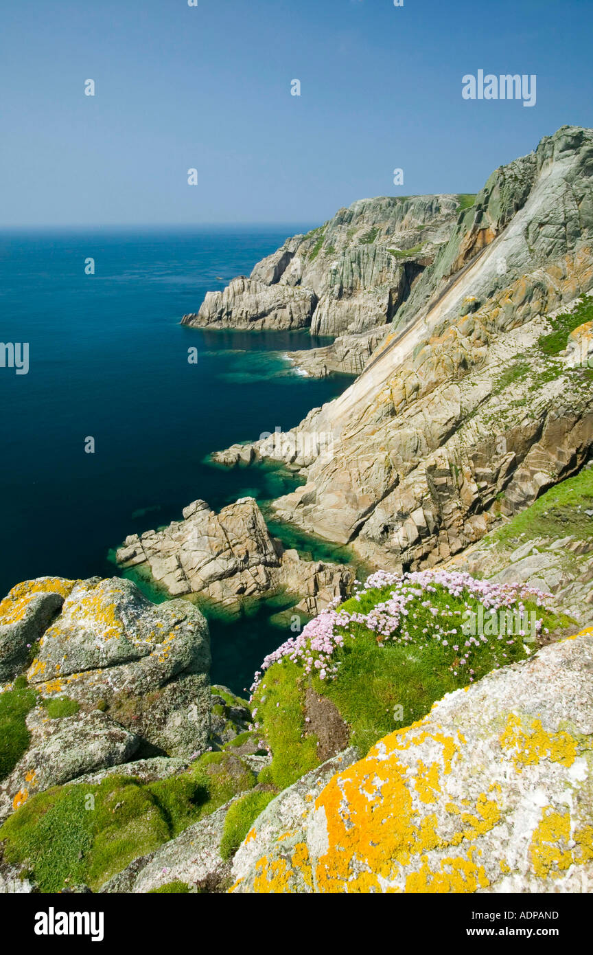 Lundy island sea cliff climb hi-res stock photography and images - Alamy