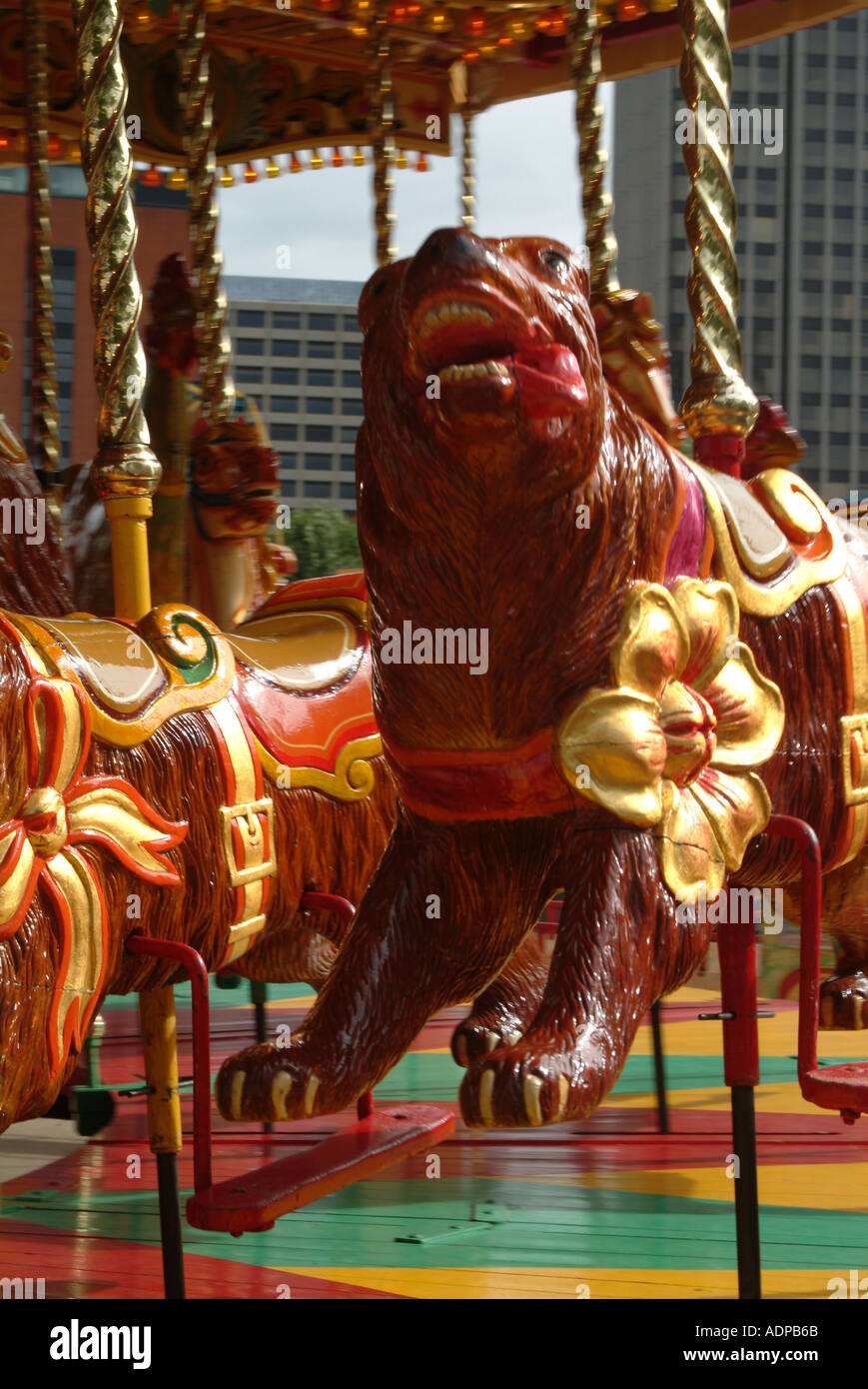 Merry go round on Thames Embankment London Stock Photo - Alamy