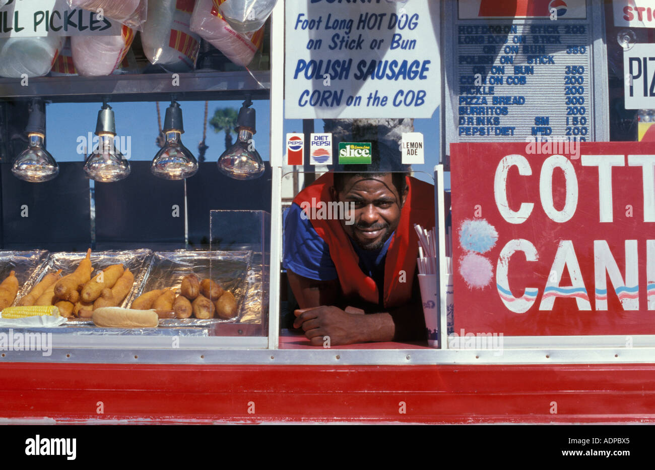 Food vendor at country fair Stock Photo - Alamy