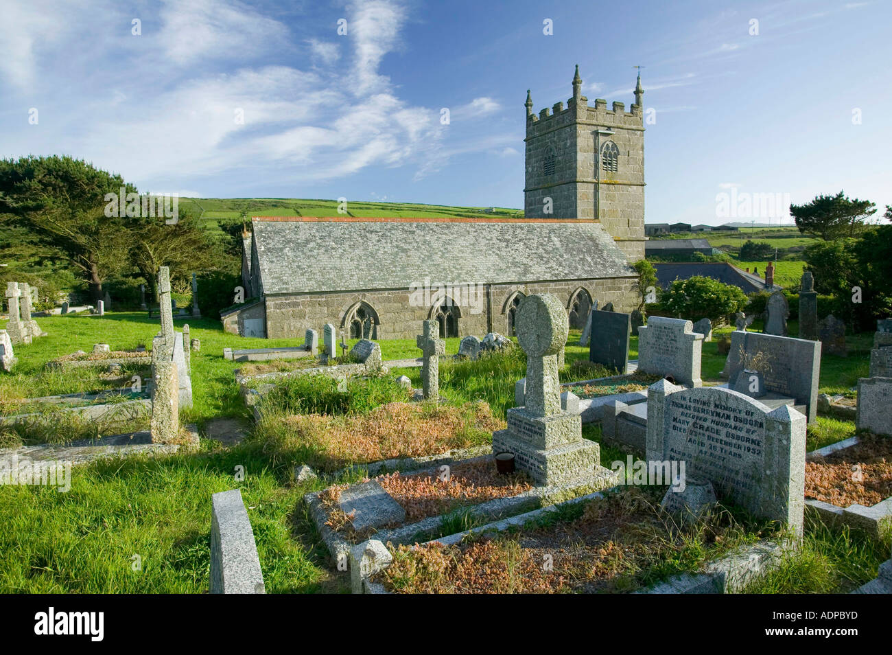 the Parish Church at Zennor, Cornwall, UK Stock Photo - Alamy