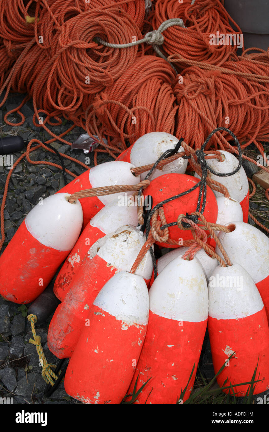 buoys Jordan Bay, Lighthouse Route, Nova Scotia, Canada, North America ...