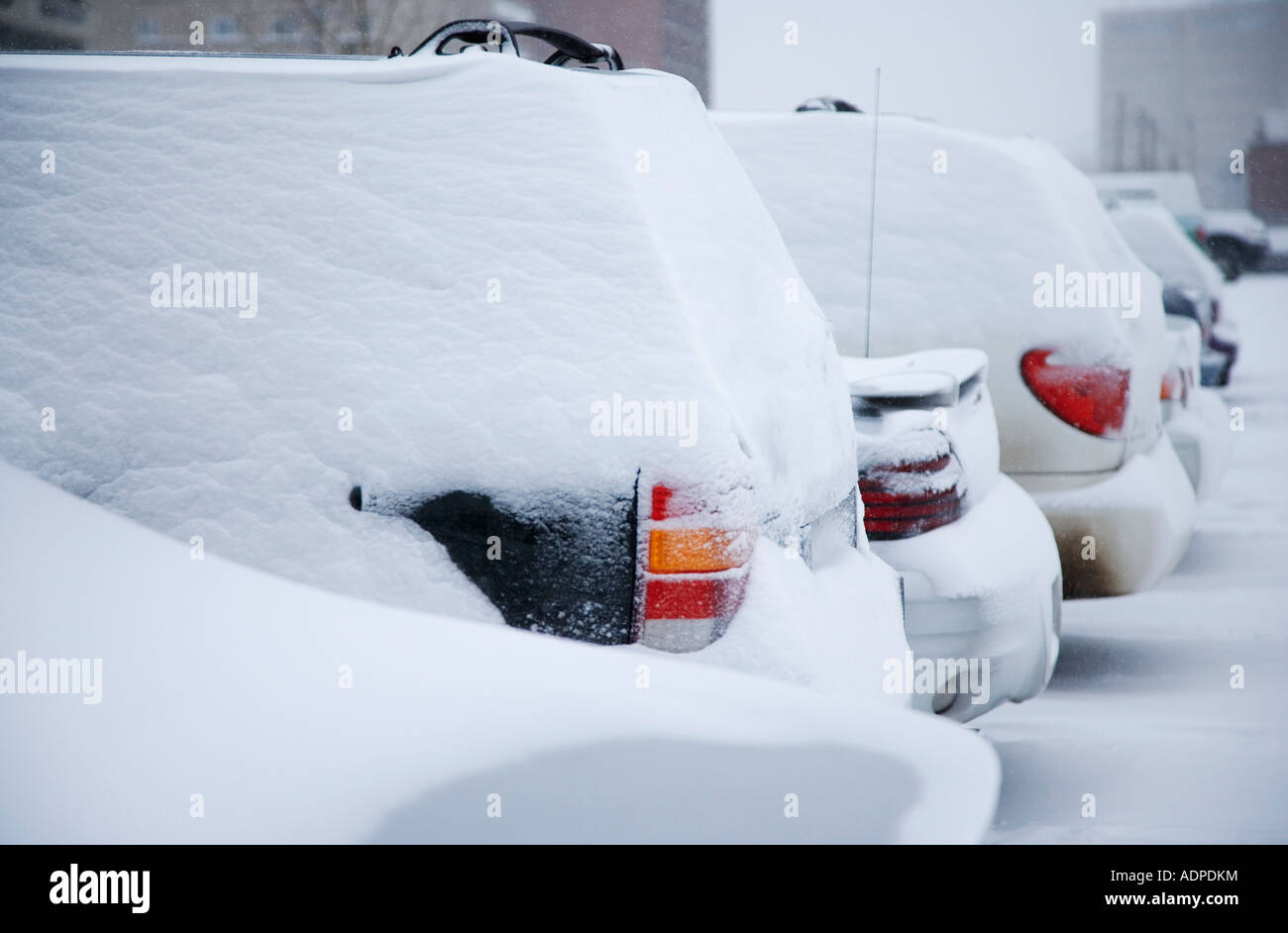 Snow covered vehicles Stock Photo - Alamy