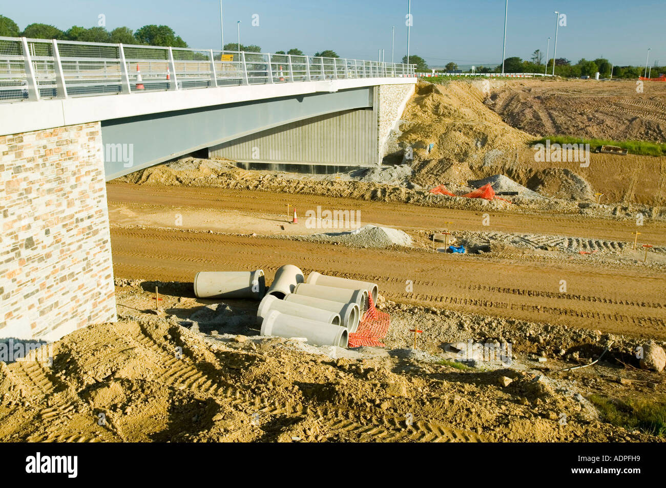 new roadbuild, on the A30 in Cornwall, creating a new section of dual carriageway Stock Photo ...