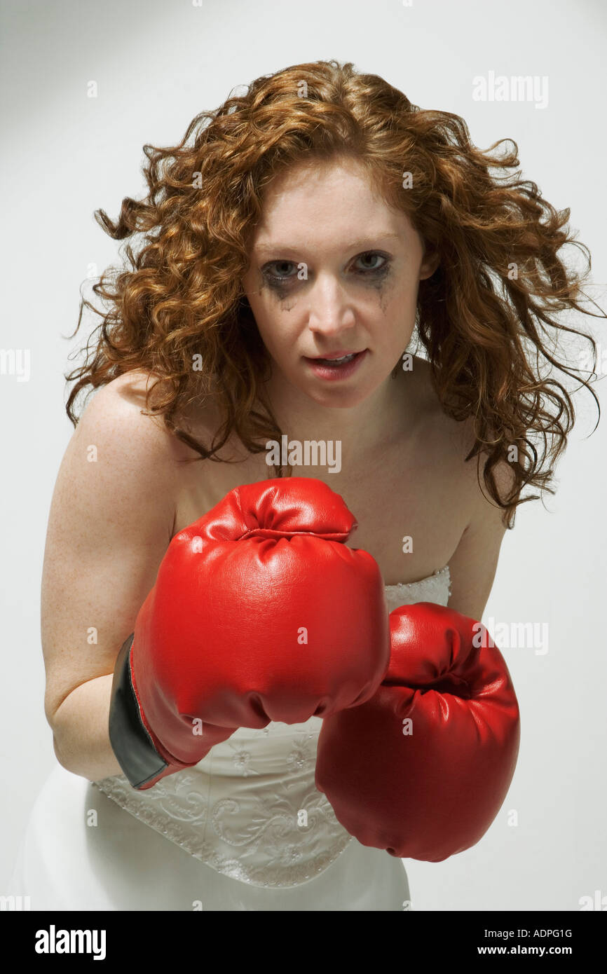 Woman fights back Stock Photo - Alamy