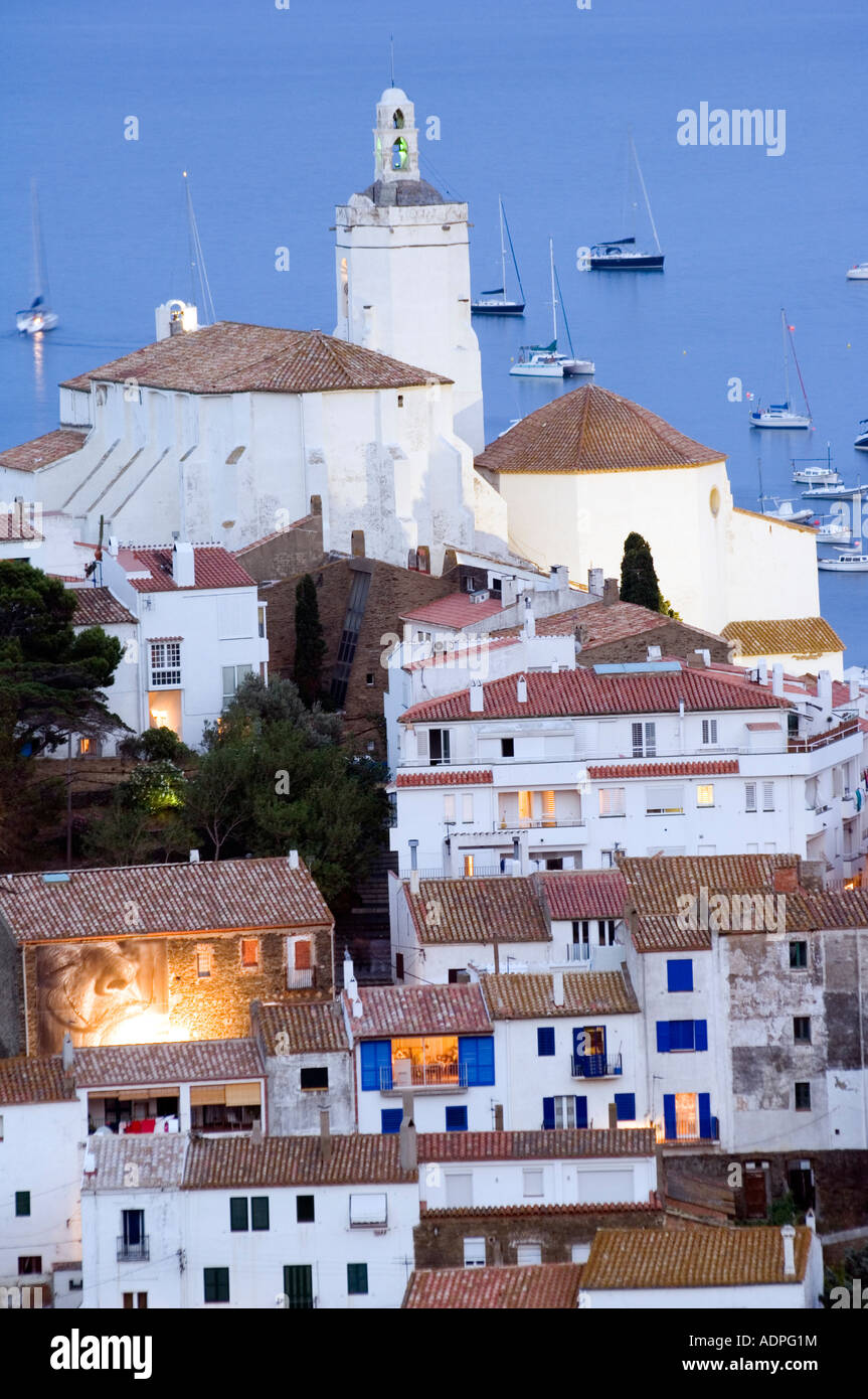 Spain Catalunya Cadaques Mediterranean Harbour Town Stock Photo - Alamy