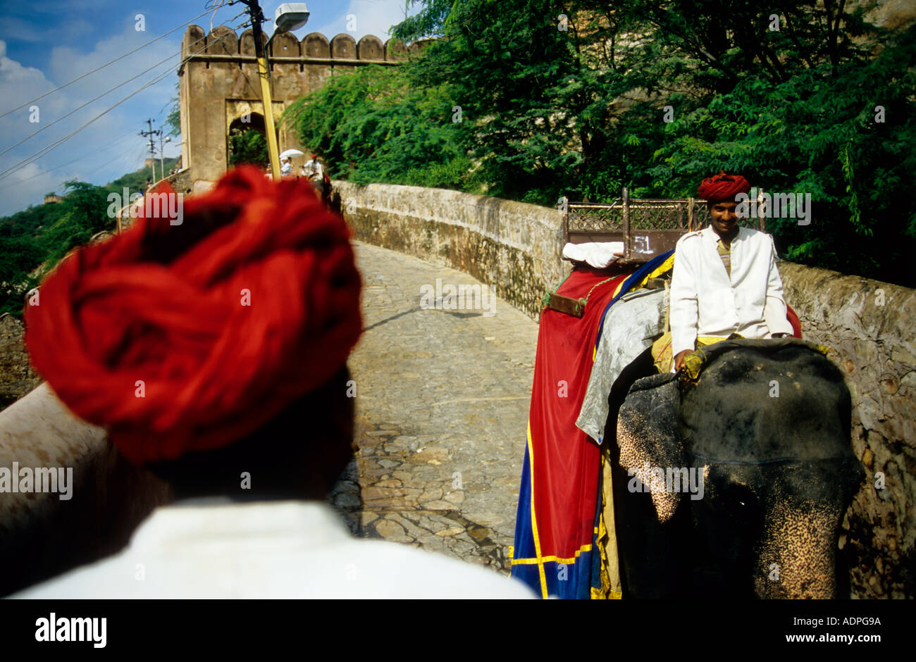Elephant rides at the Amber Fort India Stock Photo - Alamy