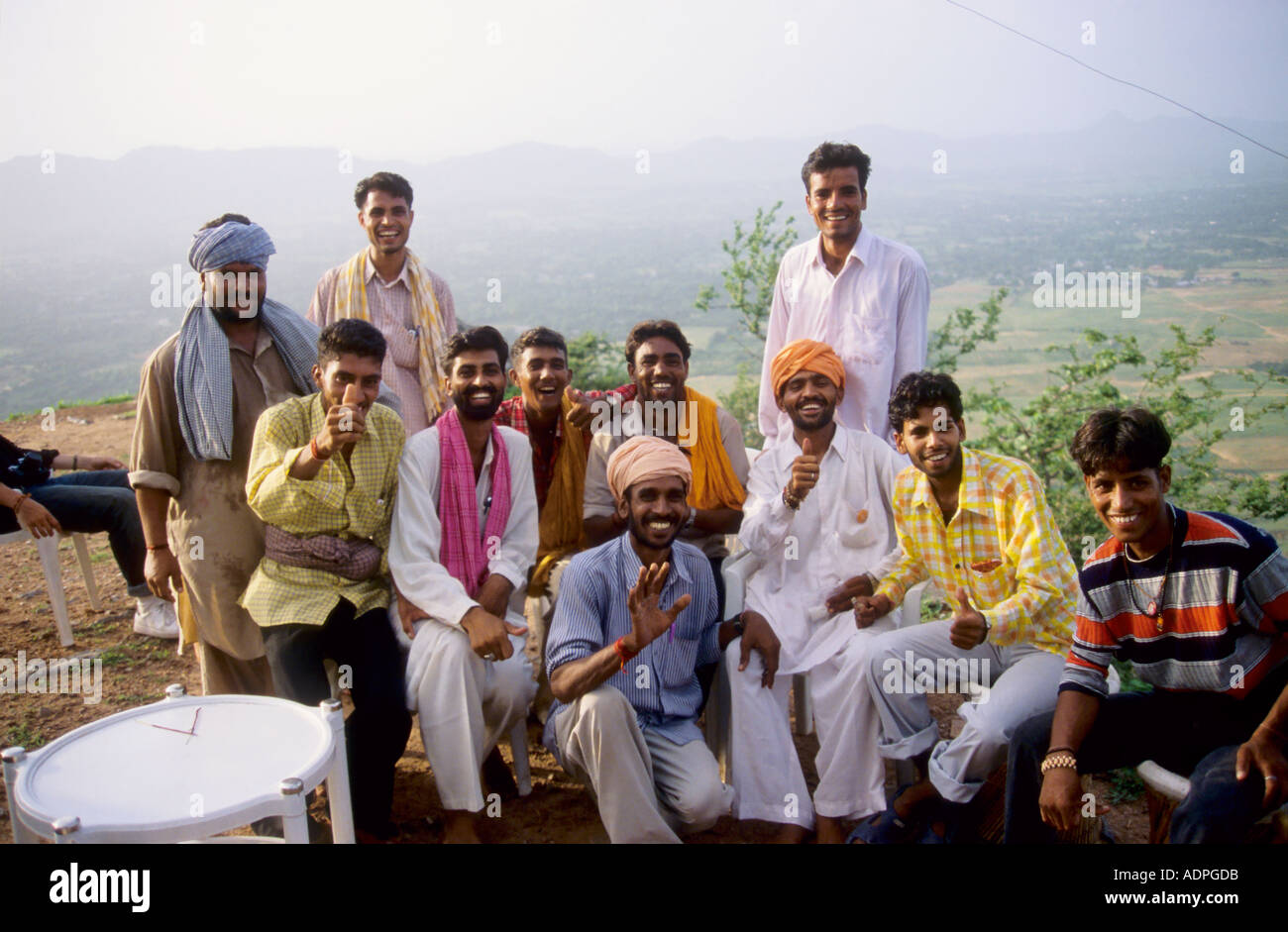 Group of smiling Indians at The Savitri Temple Pushkar Stock Photo - Alamy