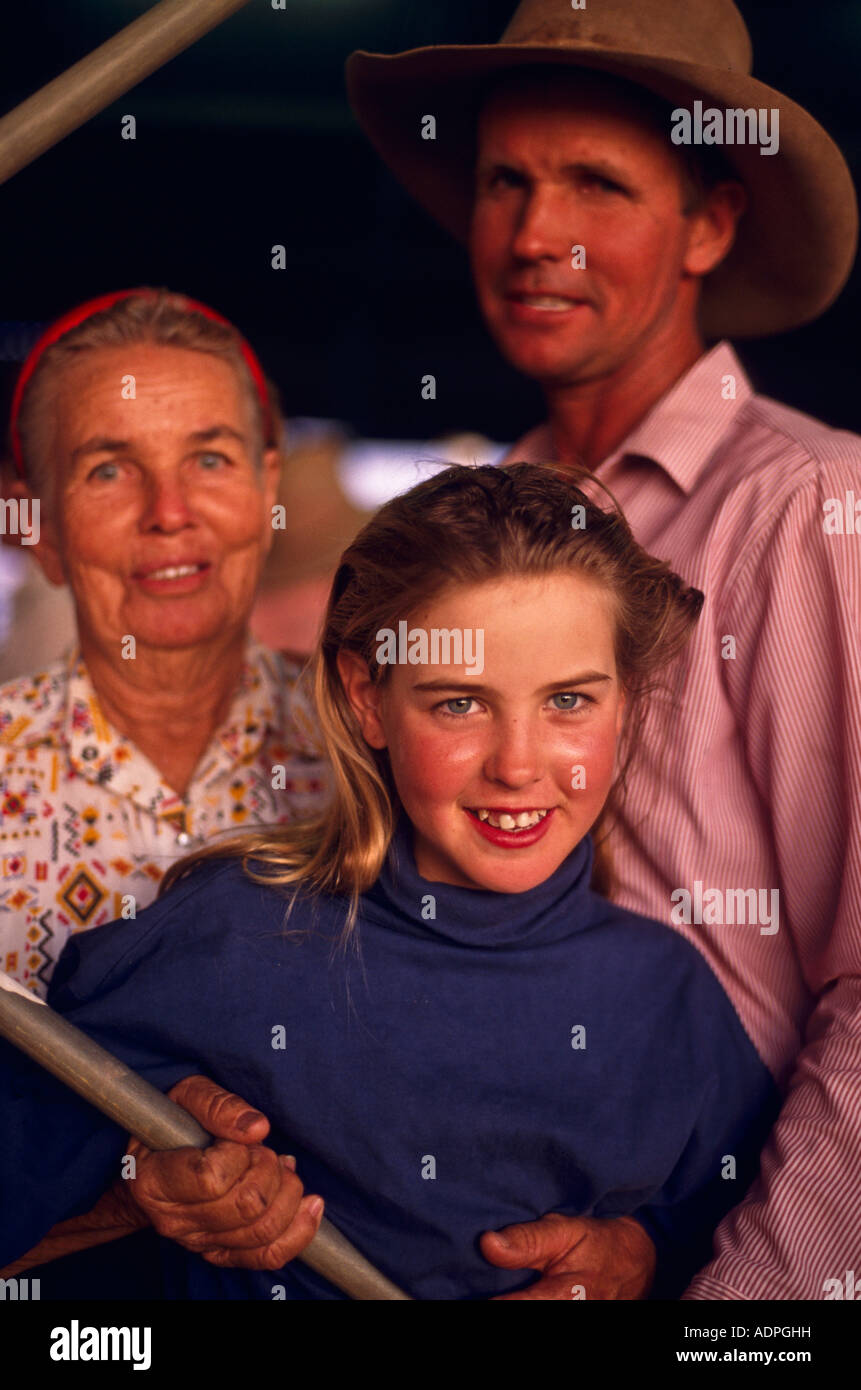 Three generations of family, outback Australia Stock Photo - Alamy
