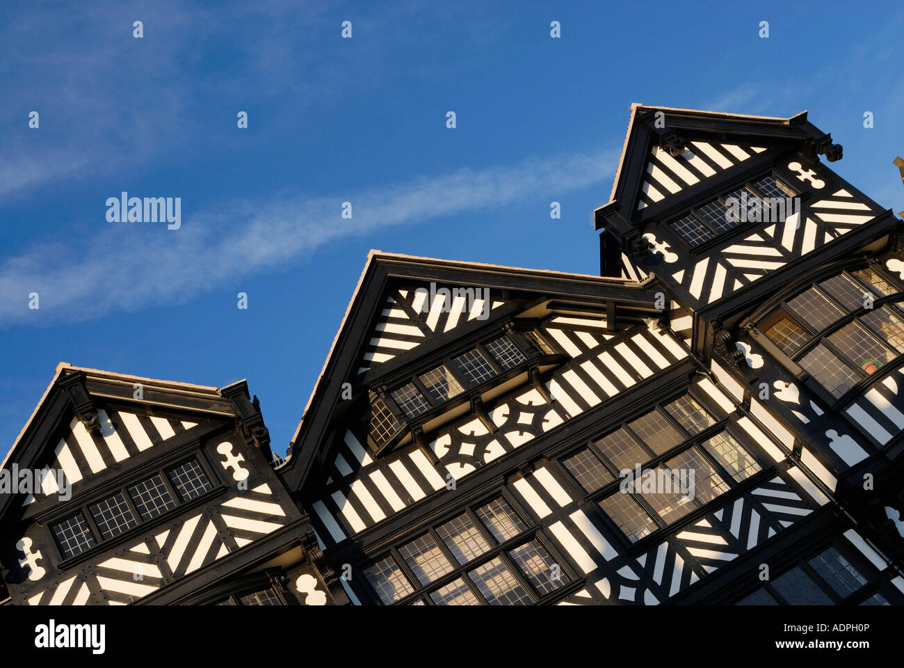 Chester Half timbered Tudor buildings in Bridge Street in the historic ...