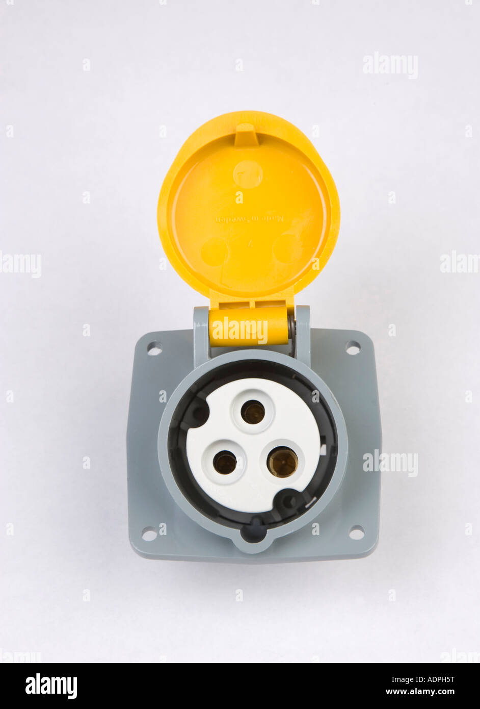 industrial 110 volt electrical socket connector Stock Photo - Alamy