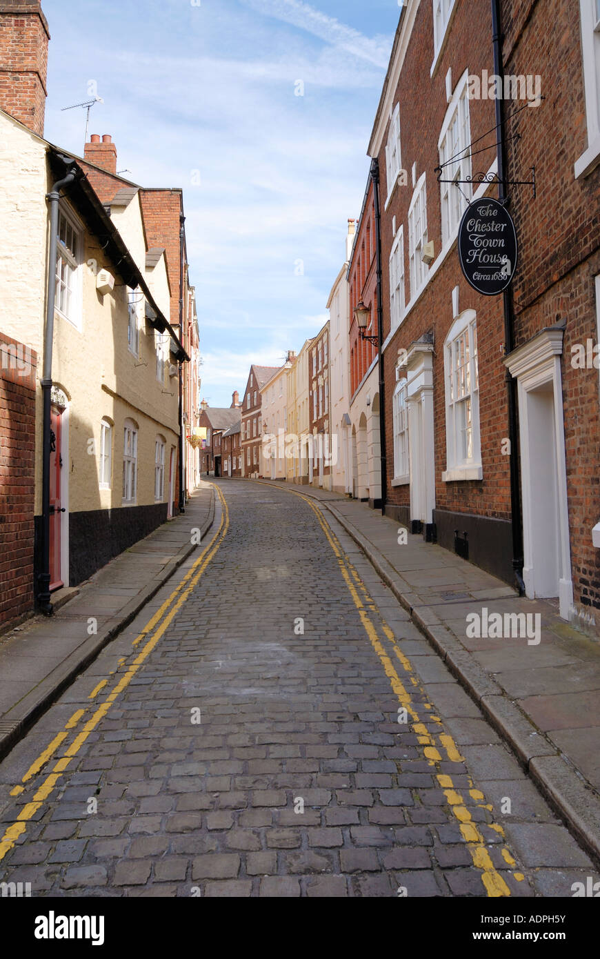 Chester King Street with renovated period housing within the historic ...