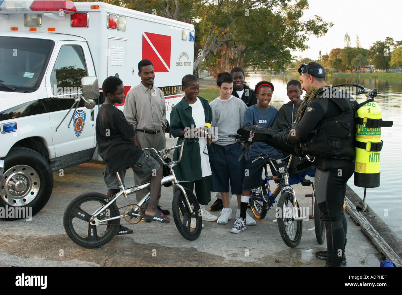 Diver Talks To Teen High Resolution Stock Photography and Images - Alamy