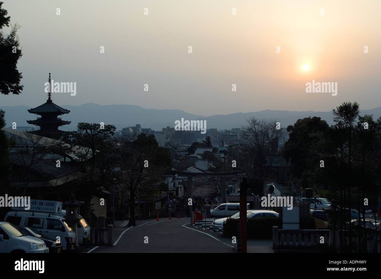 Sunset over kyoto city hi-res stock photography and images - Alamy