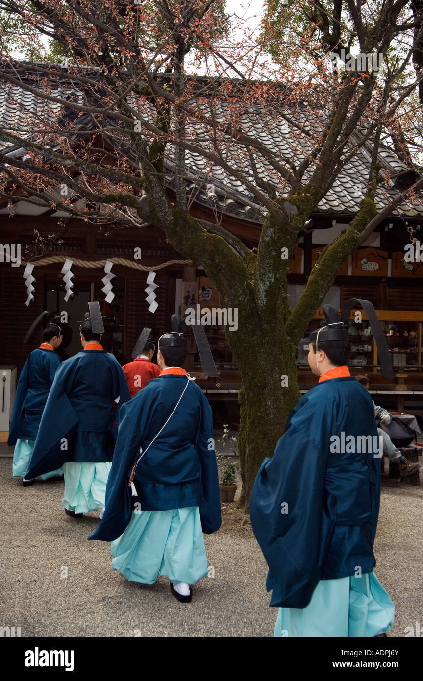 priest wearing colourful traditional clothes religious procession ...