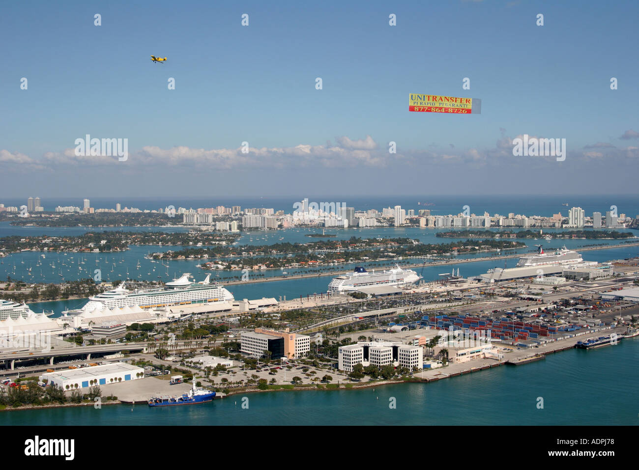 Miami Florida,Biscayne Bay water,Port of Miami,cruise ships,passenger ...