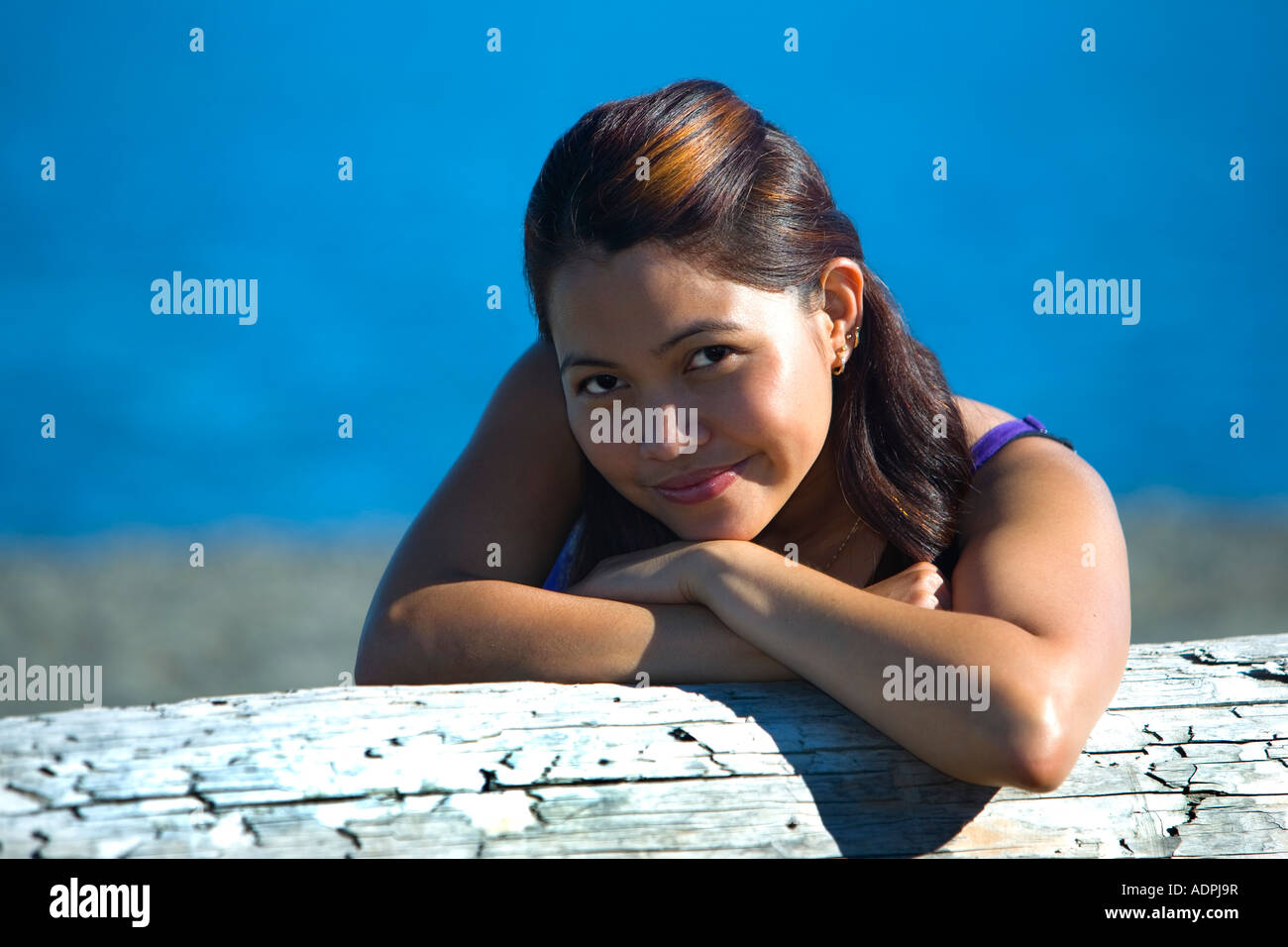 Woman at the beach Stock Photo - Alamy