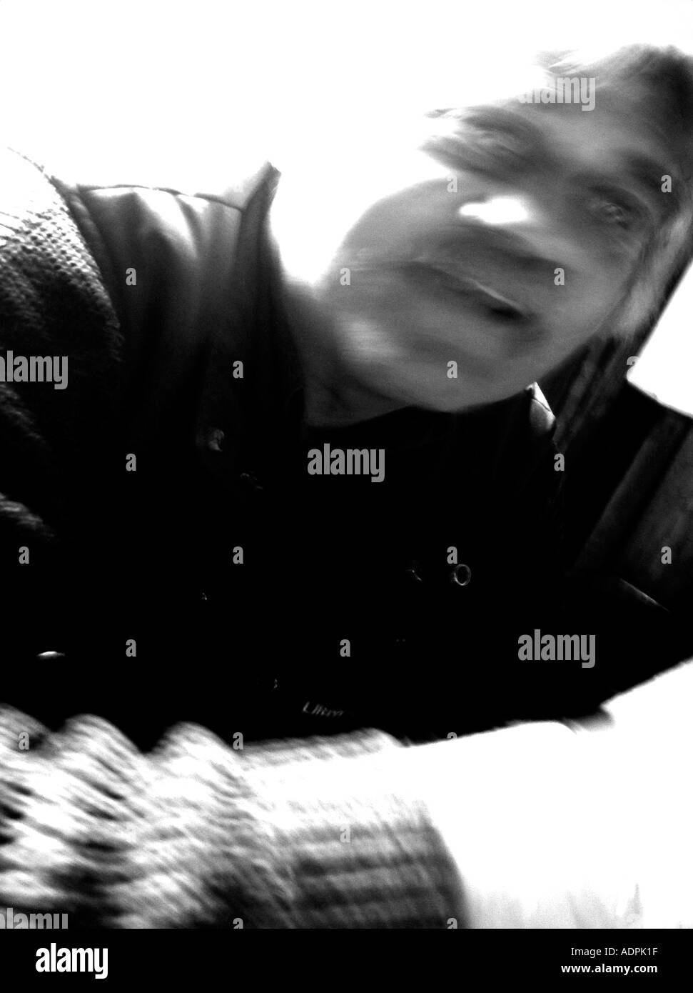 abstract of man smoking Stock Photo - Alamy