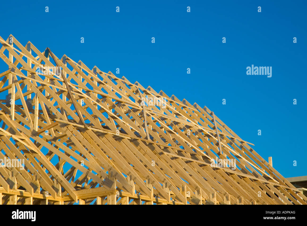 Roof of house under construction Stock Photo - Alamy