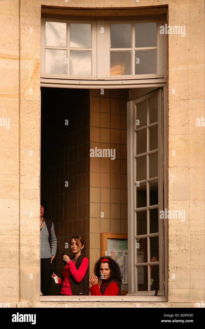 Women in window at PIcasso Museum in Paris France Stock Photo - Alamy
