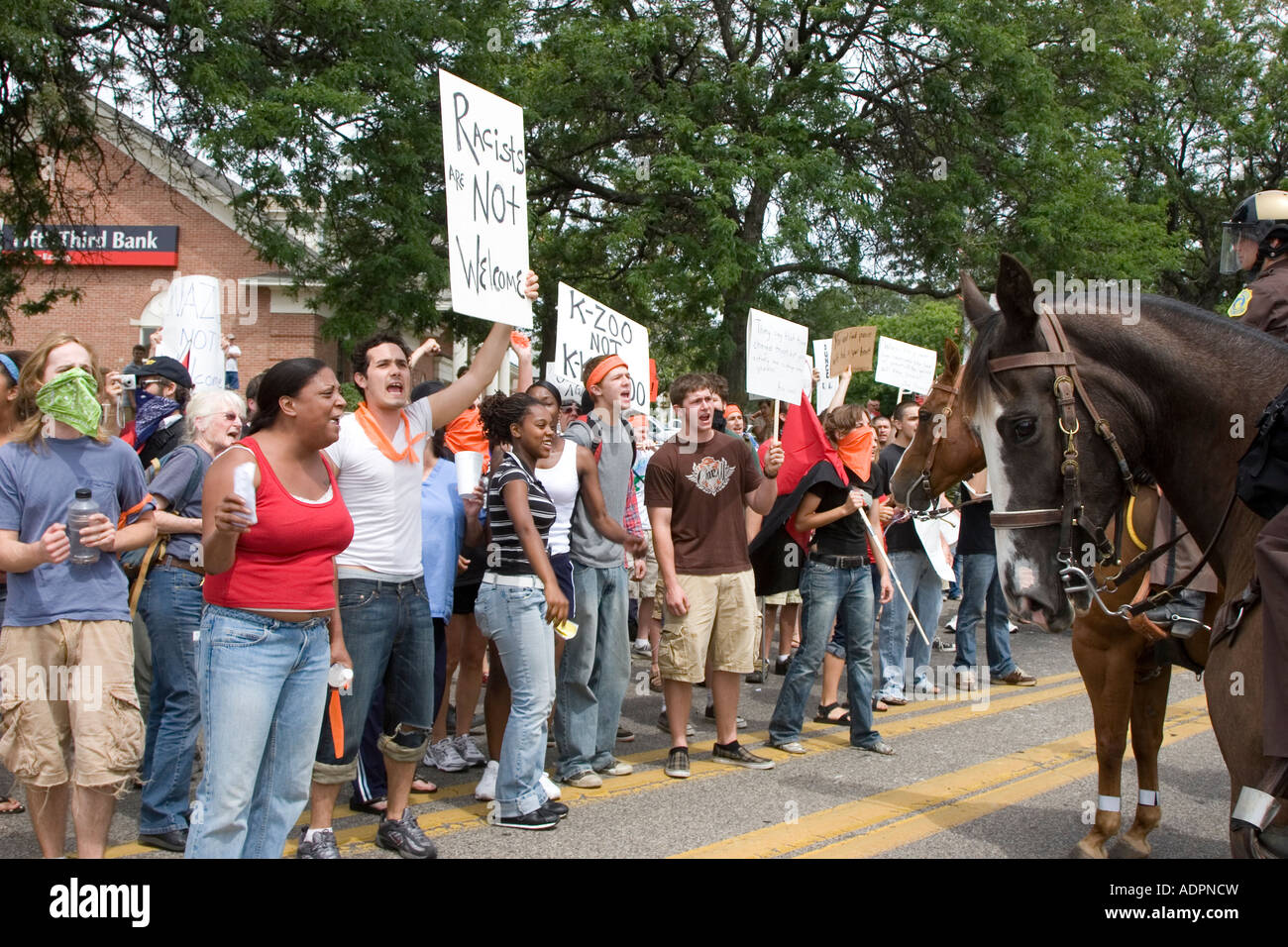 Protest Against Nazi Rally Stock Photo - Alamy