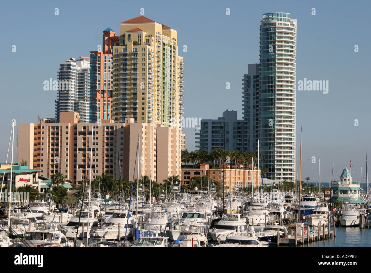 Miami Beach Florida,South Pointe SoFi,Point,Biscayne Bay water,high ...