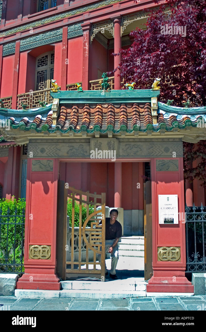 Paris France, Old Chinese Architecture Entrance to ASIAN arts Antiques ...