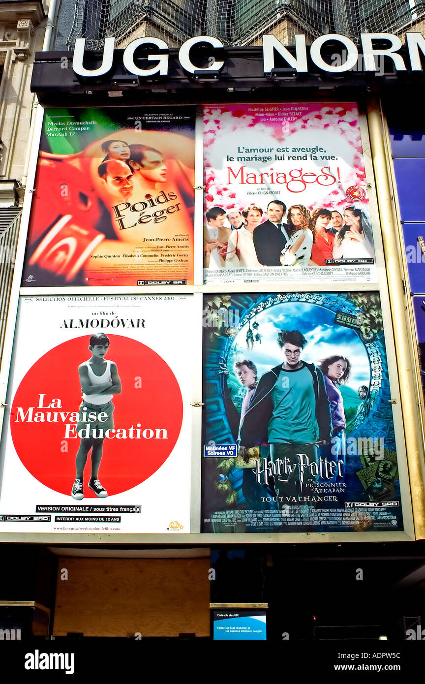 Paris France, Cinema Theater, on Ave. Champs Elysees, French Movie ...