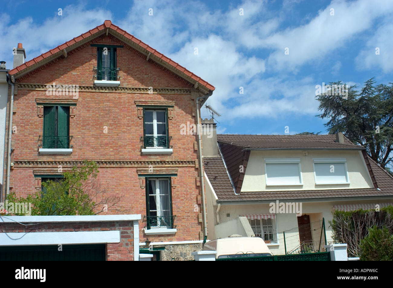 Paris France, Single Family Houses, Outside in Western Suburb ...