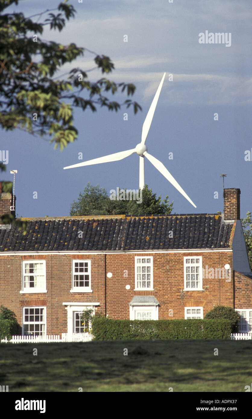 Wind turbine behind house hi-res stock photography and images - Alamy
