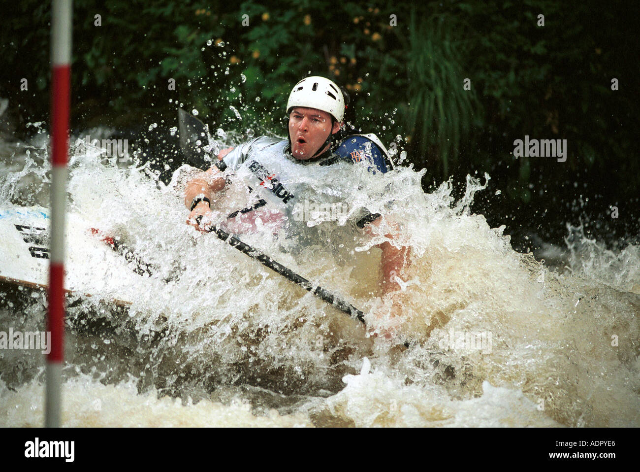 canoe slalom tandem in bala wales Stock Photo - Alamy