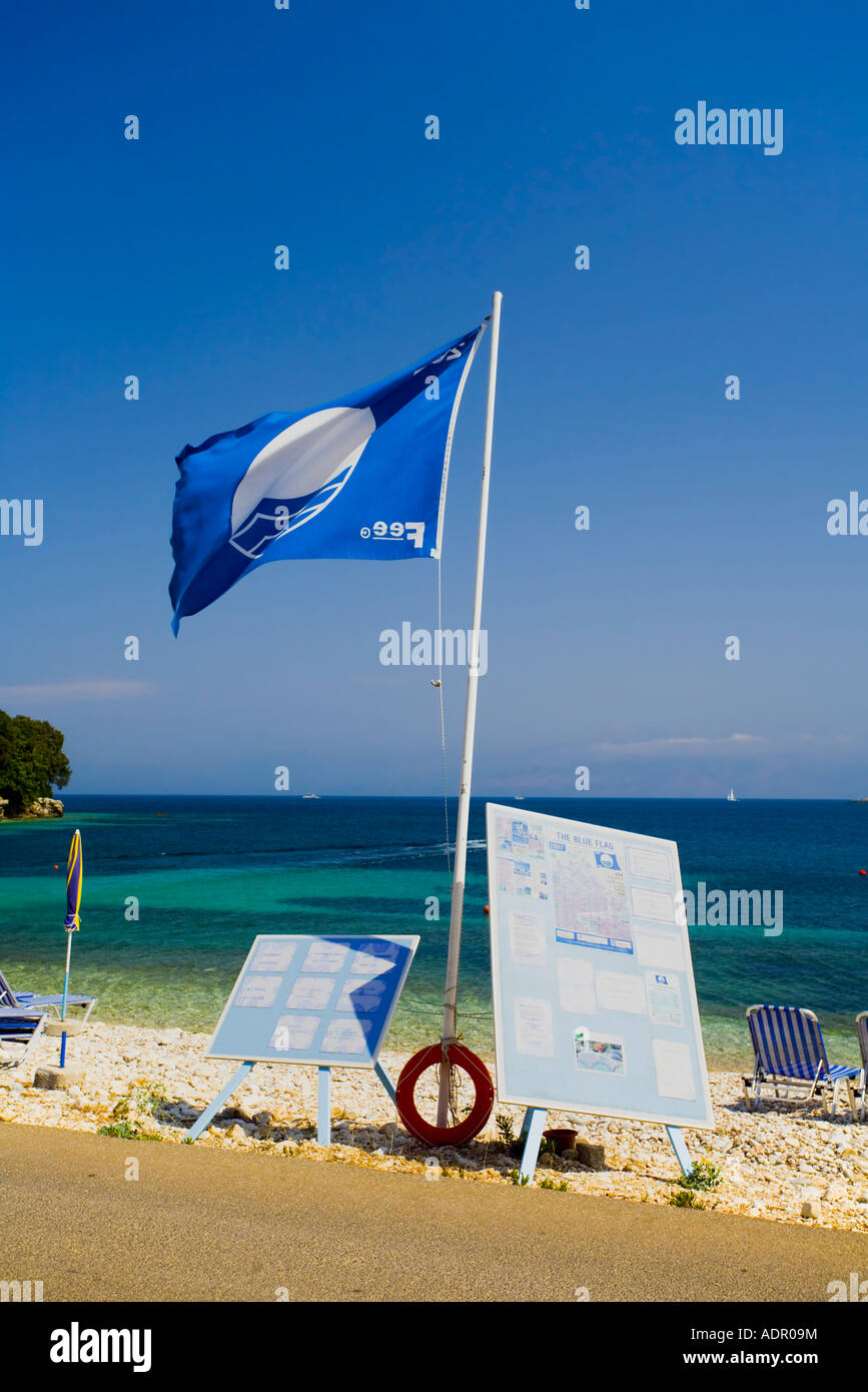 The Blue Flag is an international symbol of good clean beaches this one ...