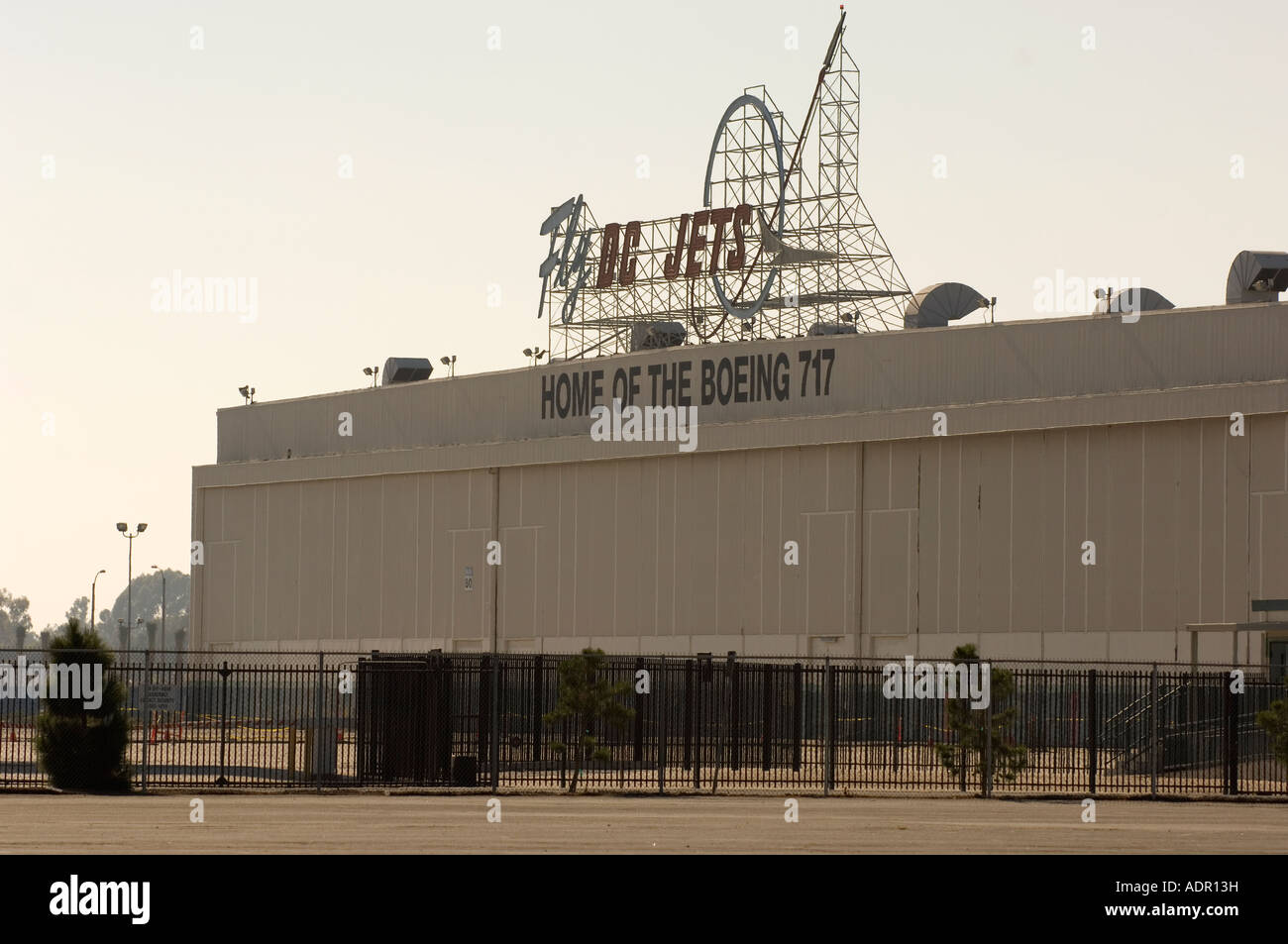 historical sign Fly DC Jets at the Long Beach Boeing facility Stock ...