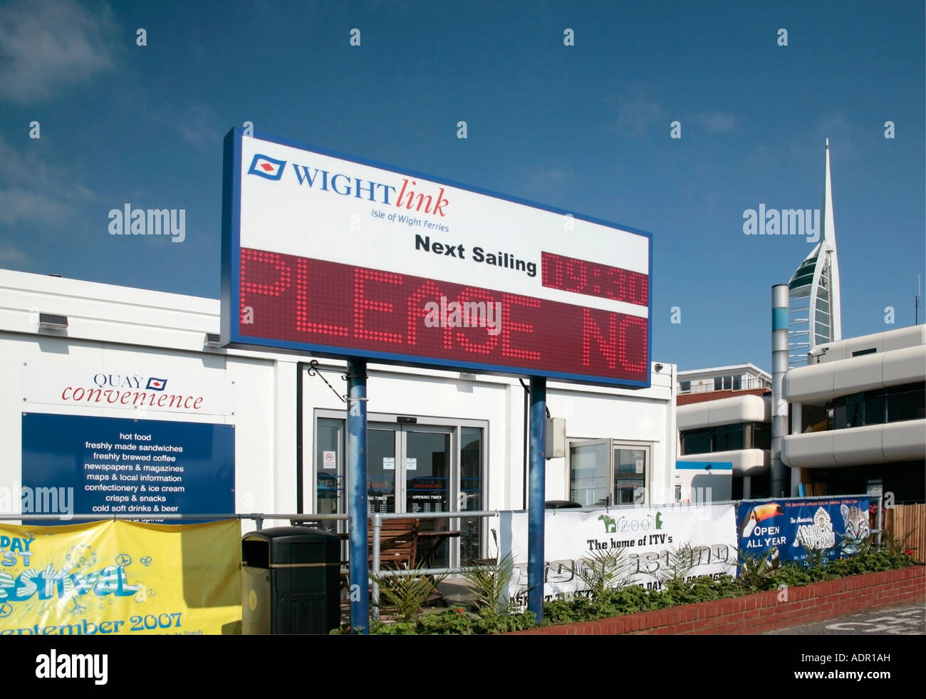 Ferry port for Wightlink Ferries at Portsmouth Harbour, Hampshire, UK ...