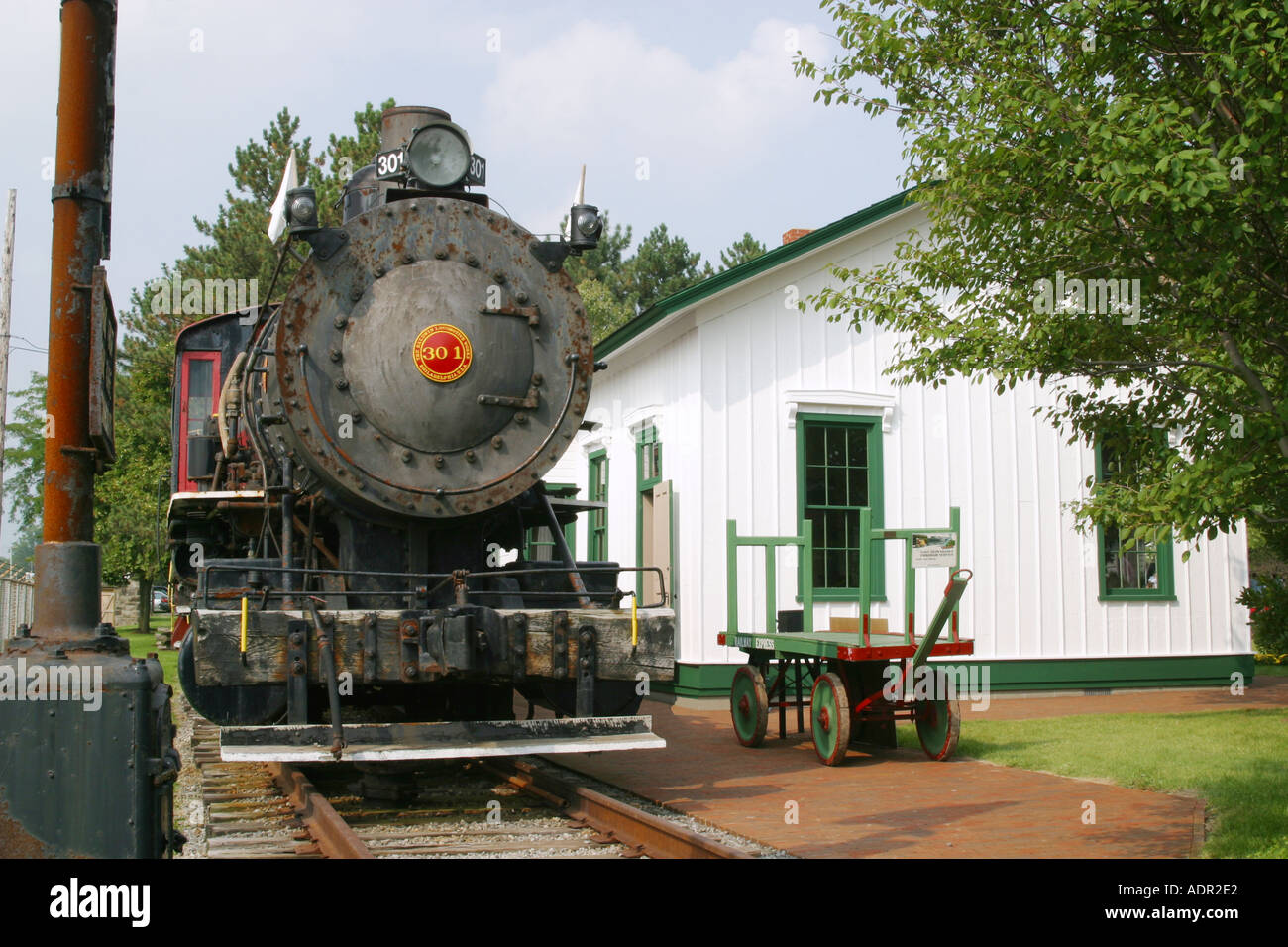 Baldwin Locomotive 301 Red name plate says Baldwin Locomotive Works Stock Photo - Alamy