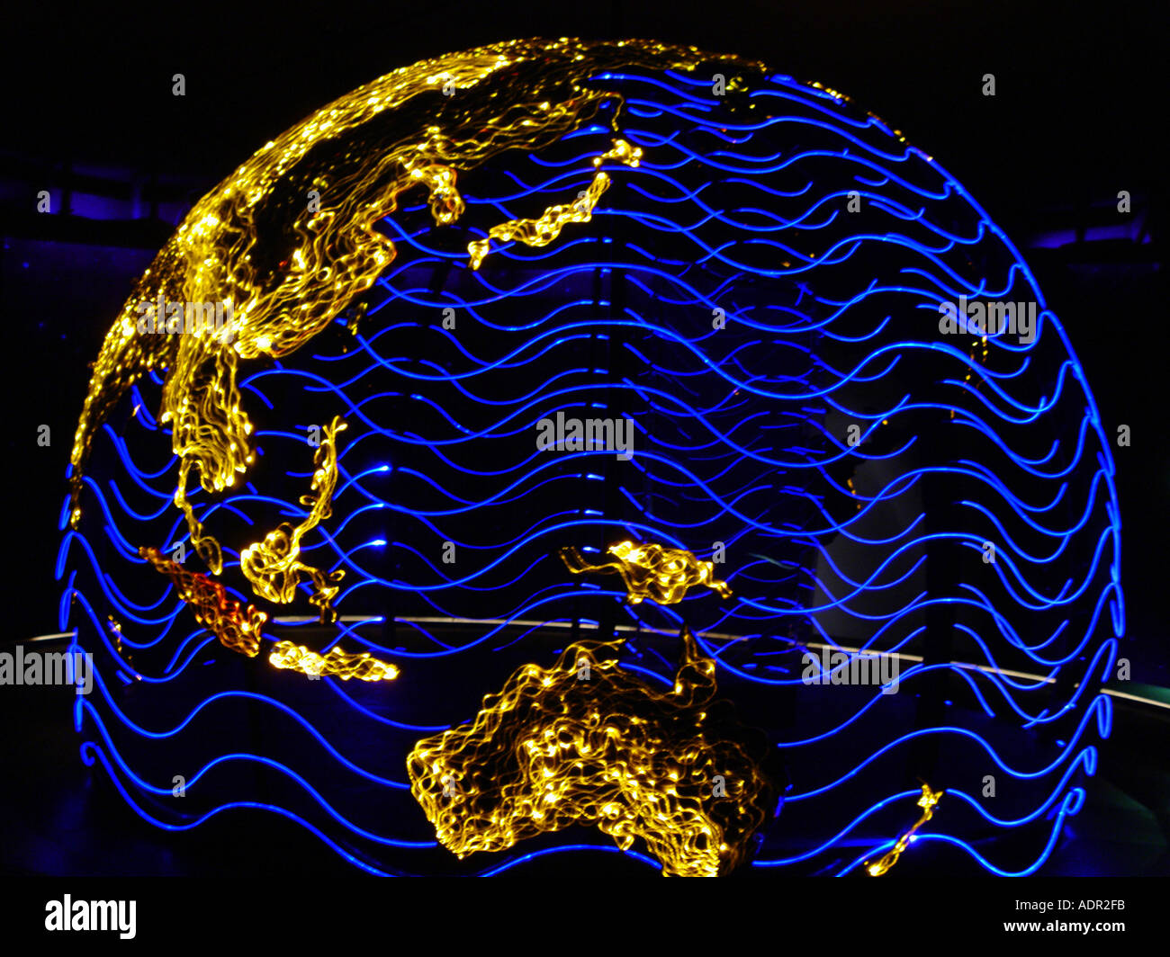 Swarovski crystal worlds art object Interlaced globe world cross ...