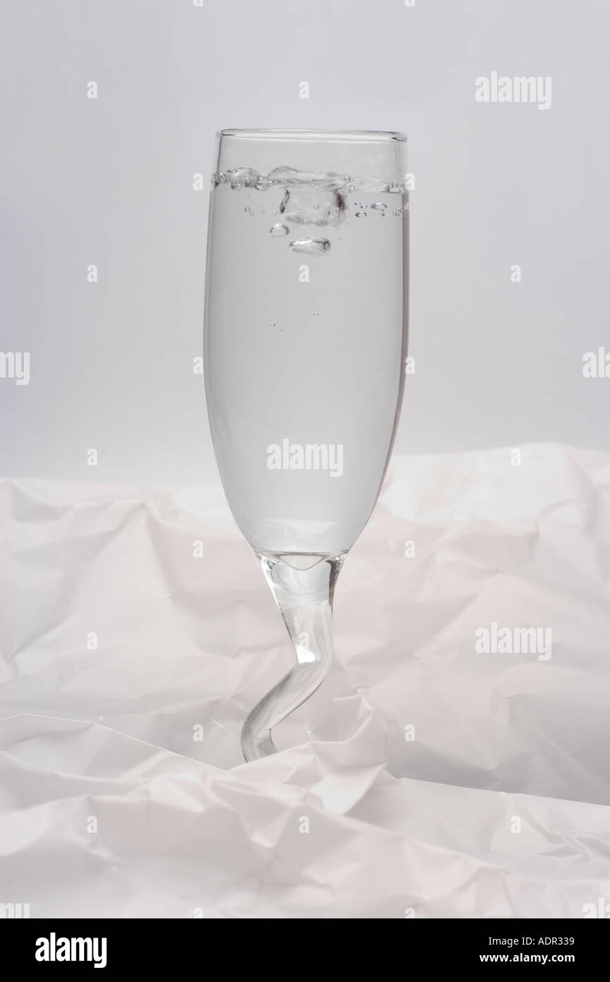 rooked champagne glass2 Stock Photo - Alamy