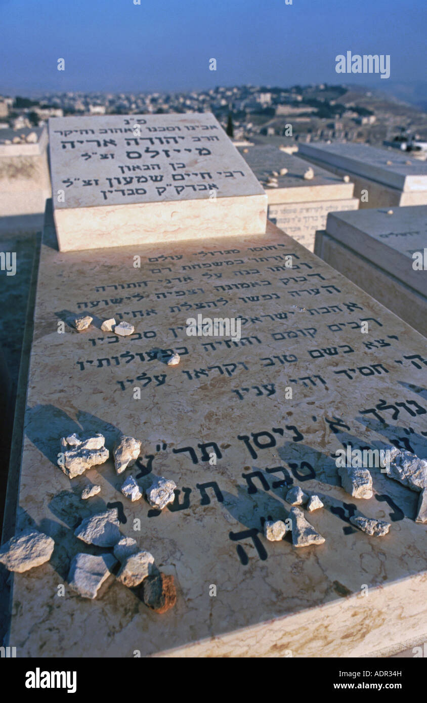 Jewish graveyard Kidrontal, Israel, Jerusalem Stock Photo - Alamy
