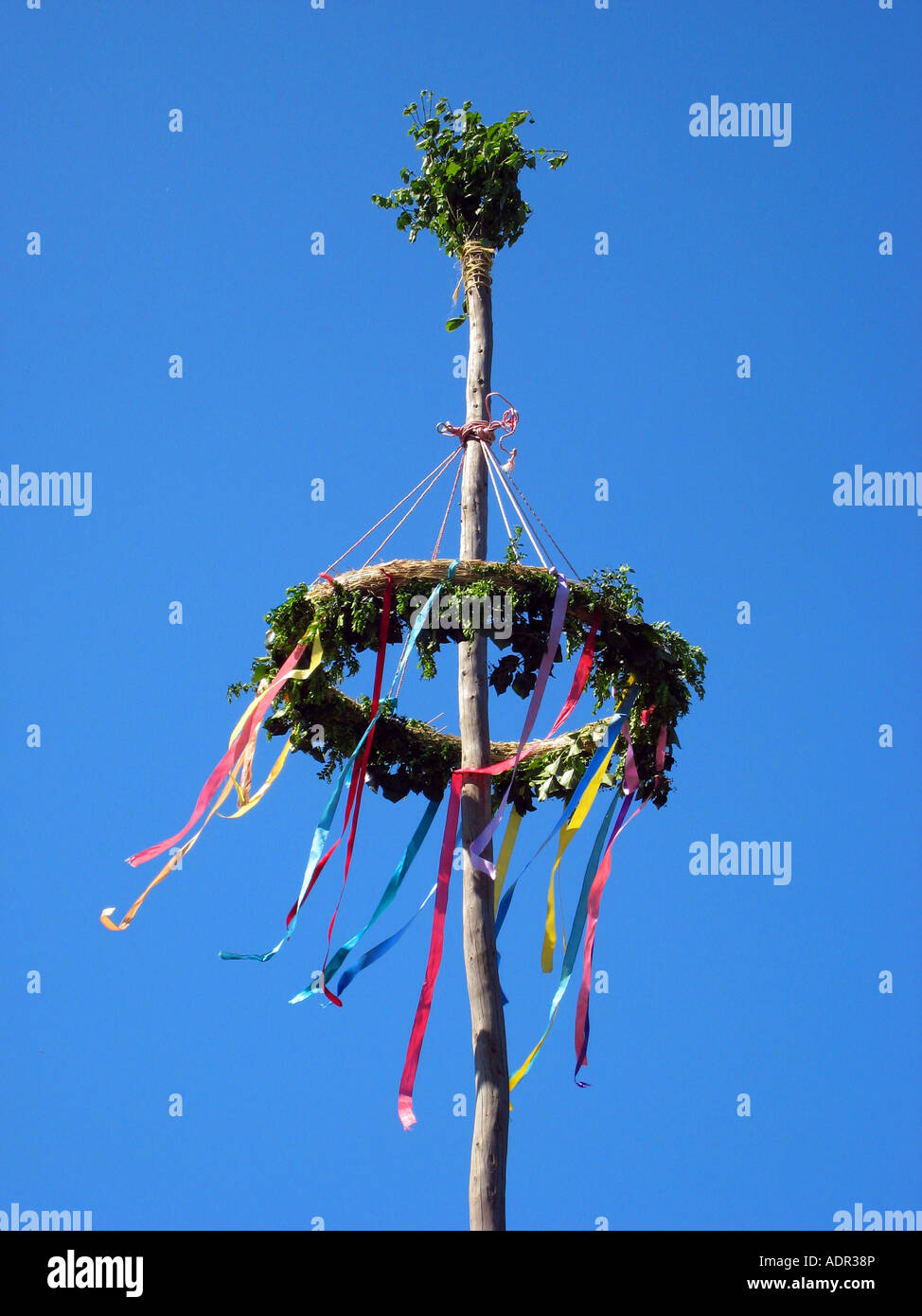 may festival with maypole, Germany, North Rhine-Westphalia, Ruhr Area ...