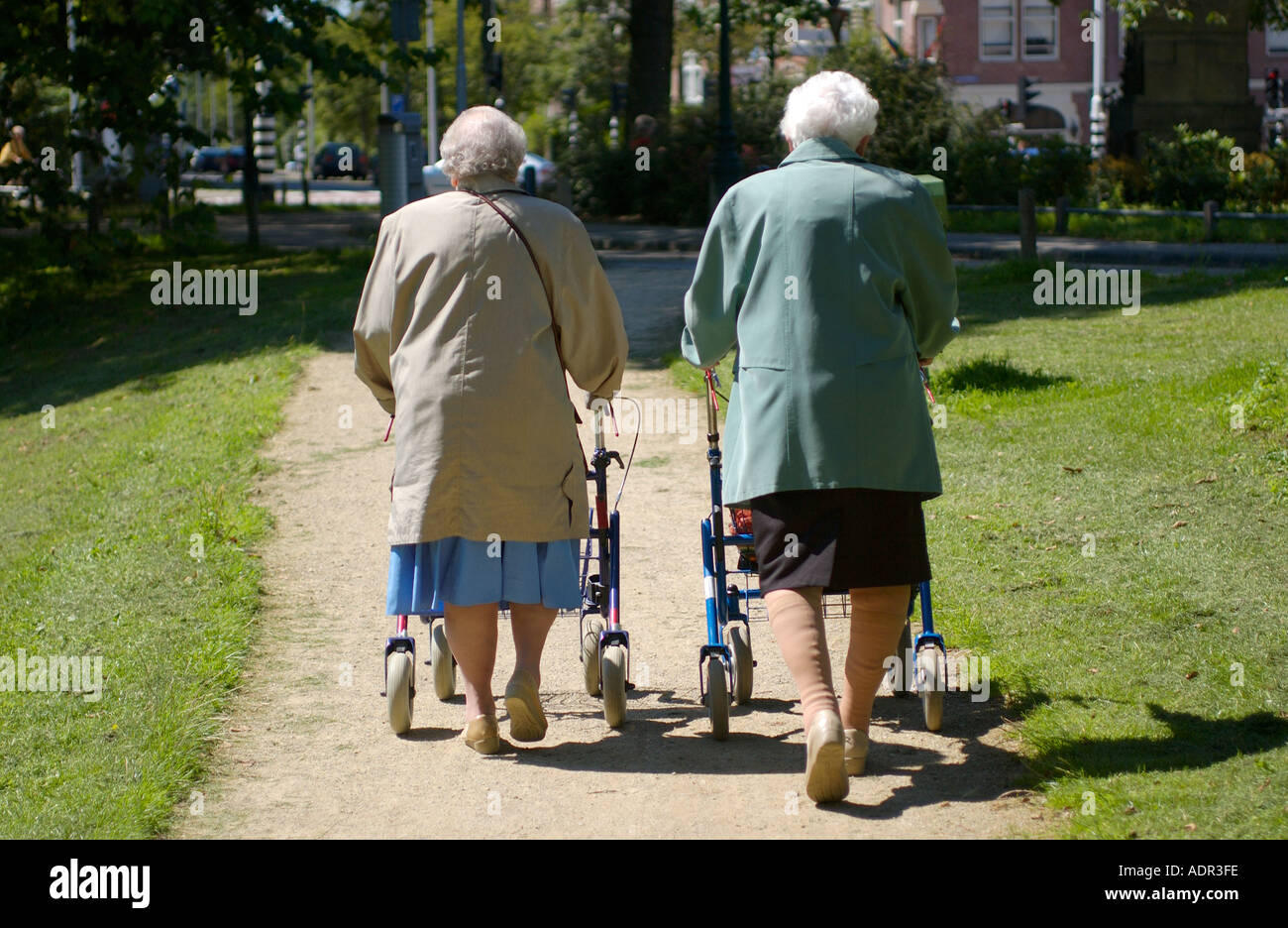 Senior women walking with a rollator Stock Photo - Alamy