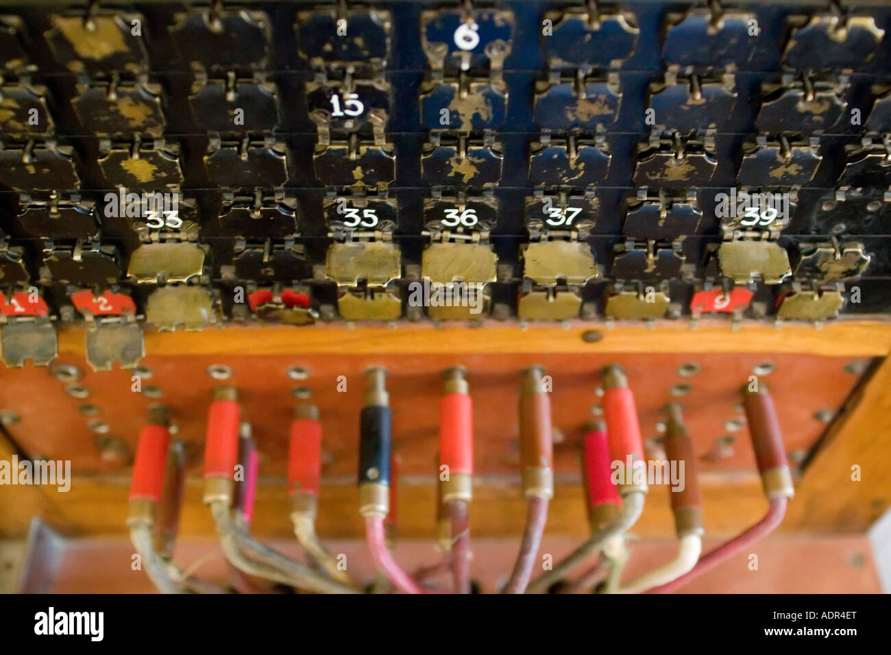 Old manual telephone exchange pbx switchboard Stock Photo - Alamy