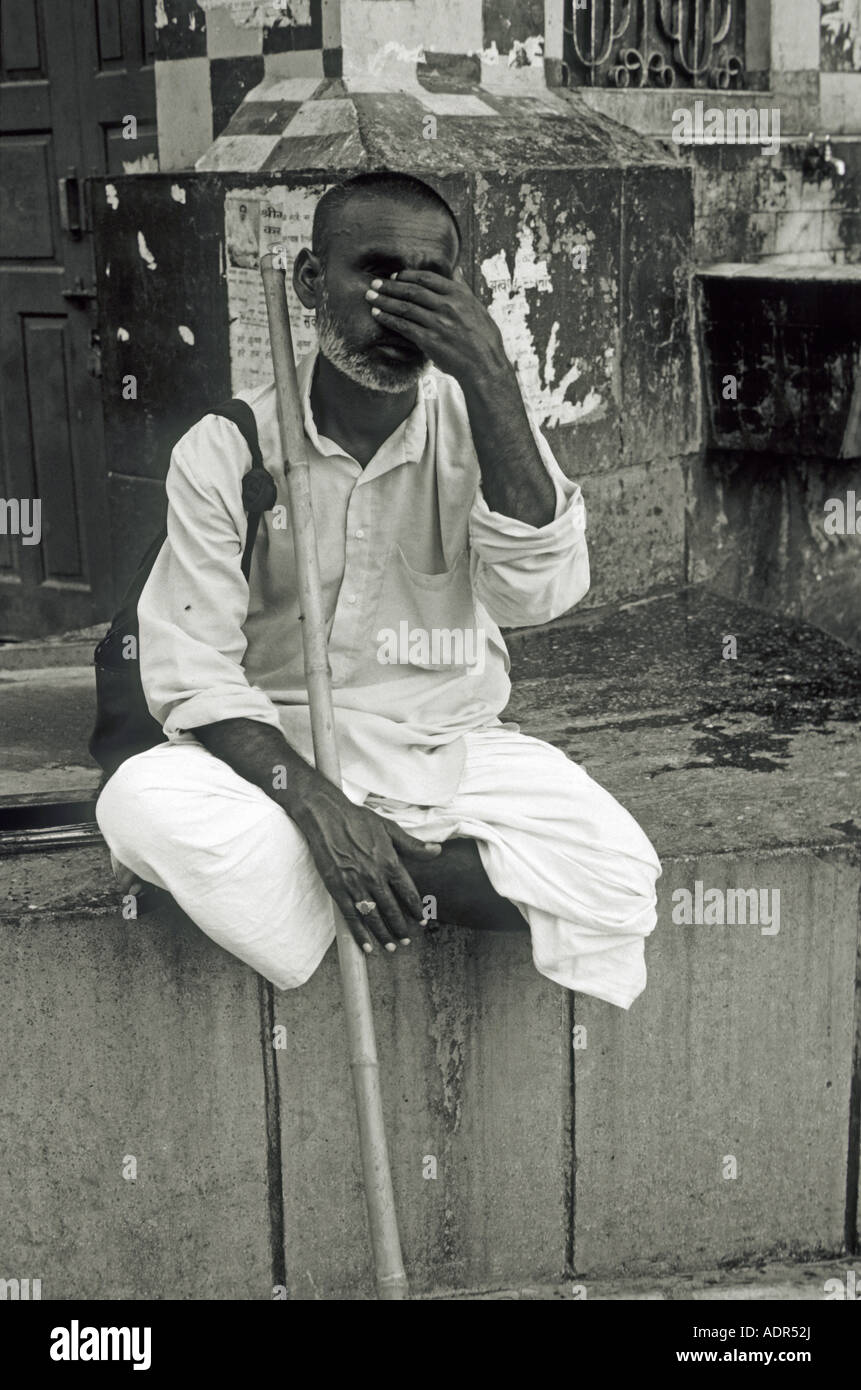 blind beggar, India, Rishikesh Stock Photo - Alamy