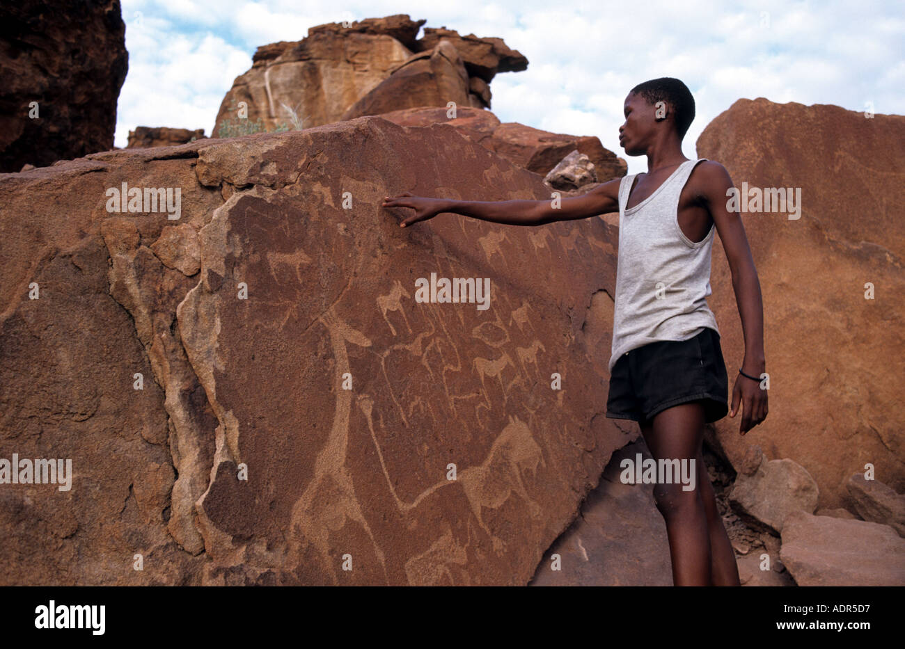 Twyfelfontein Rock Paintings in Namibia Stock Photo - Alamy