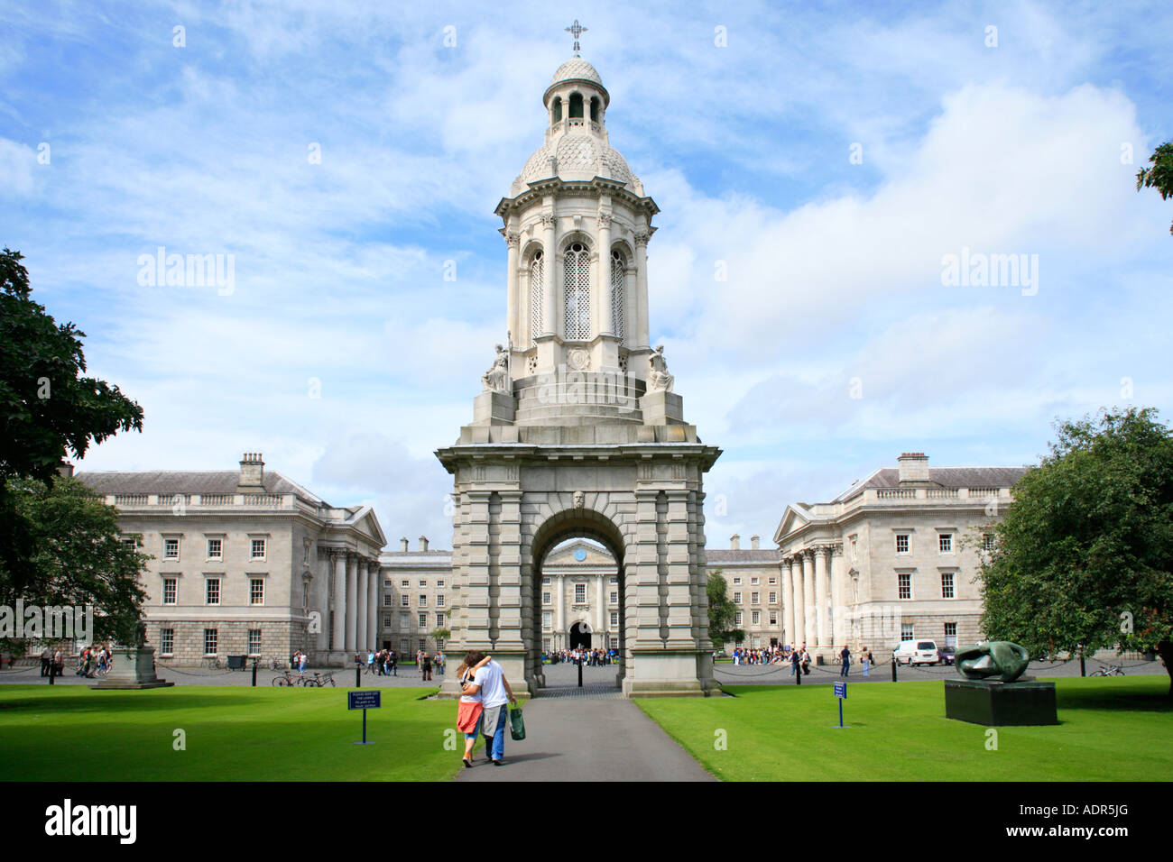 clock tower at Trinity College in Dublin in Ireland Stock Photo - Alamy