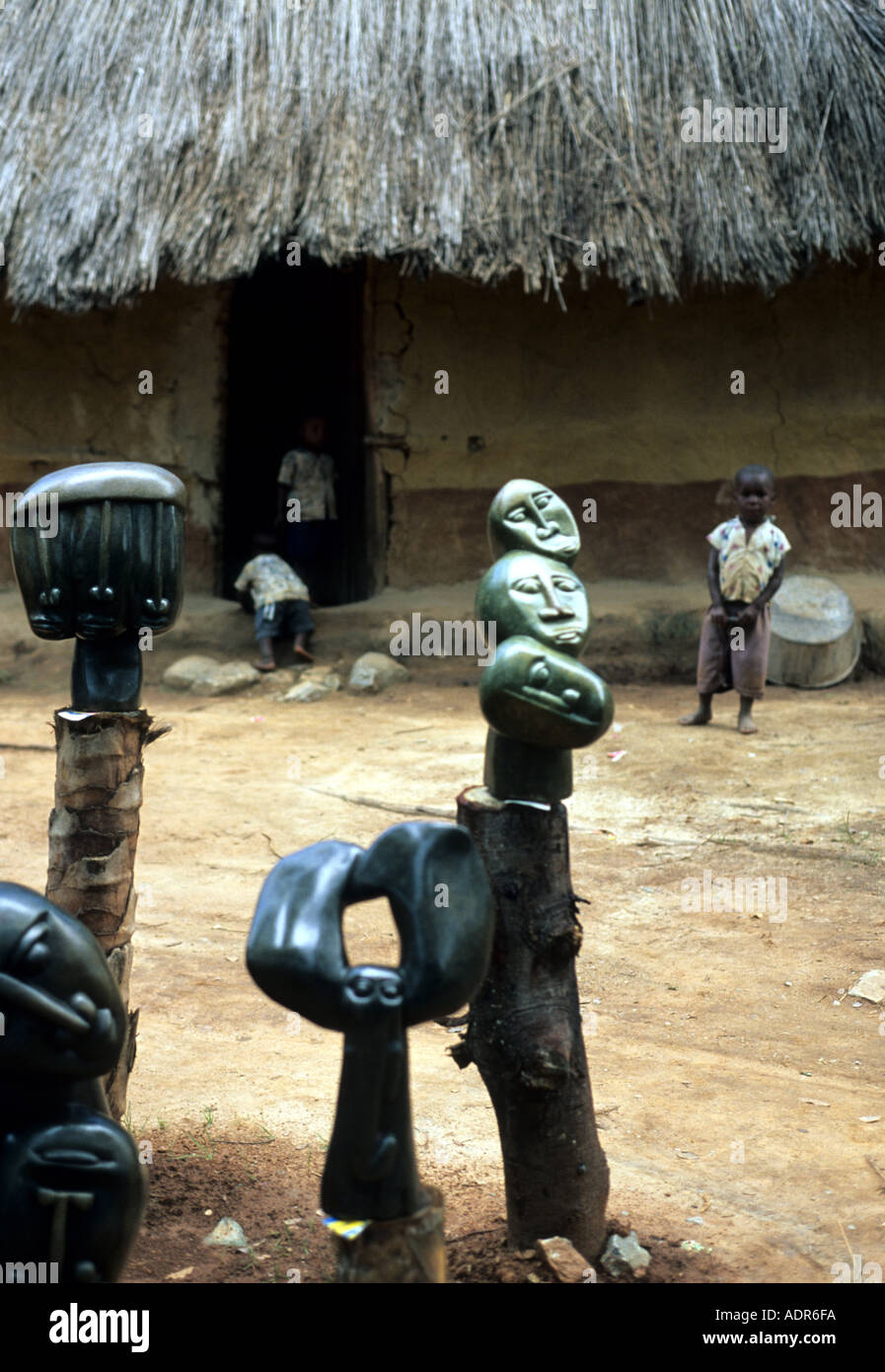 Sculptures at Tengenenge Zimbabwe Stock Photo - Alamy