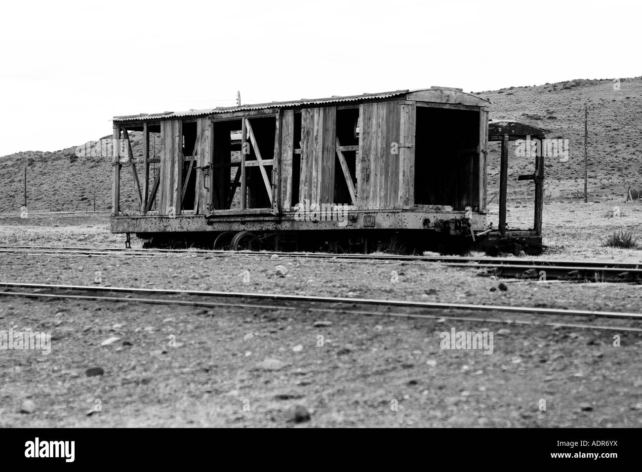 Old abandon wooden train wagon Stock Photo - Alamy