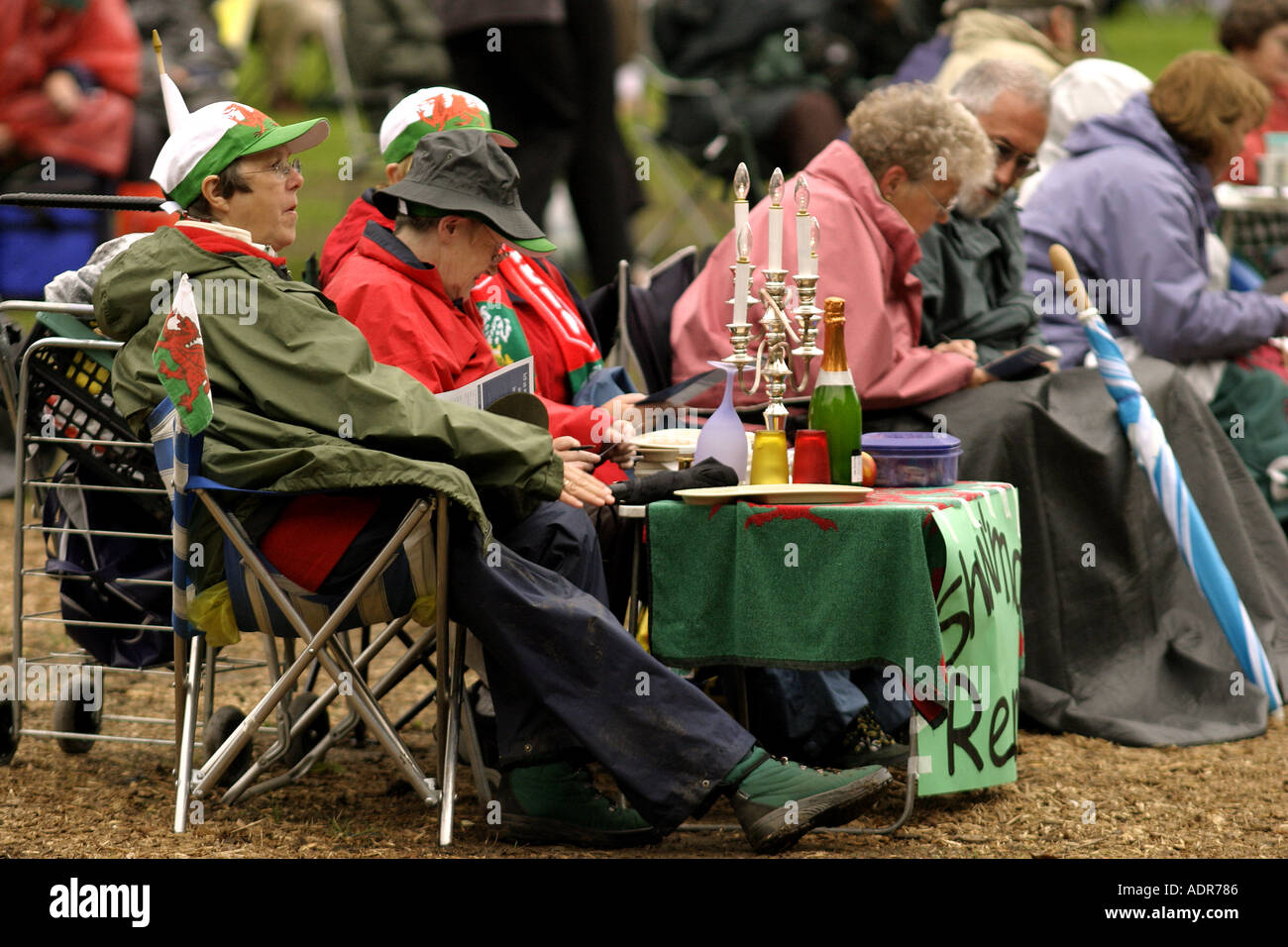 Proms in the park audience Singleton Park Swansea South Wales Stock ...